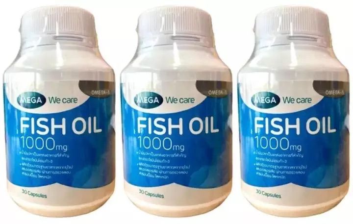 Mega we care fish oil 1000 mg 30 เม็ด x 3 ขวด | Lazada.co.th