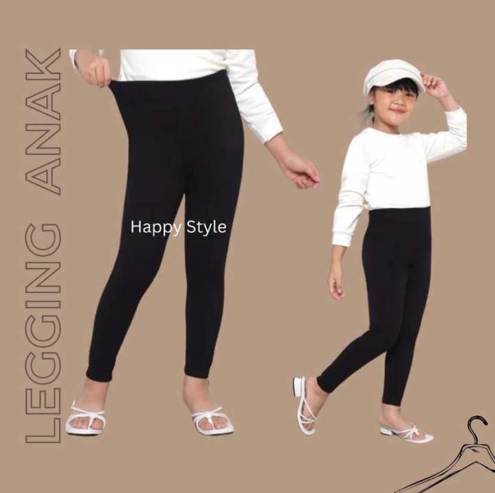 Legging Anak HW Polos Import Premium / Celana Legging Anak Usia 4-15 ...