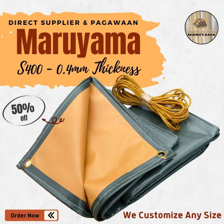 6x6ft Maruyama & CKM S400 Waterproof Trapal Tarpaulin for House Cover ...