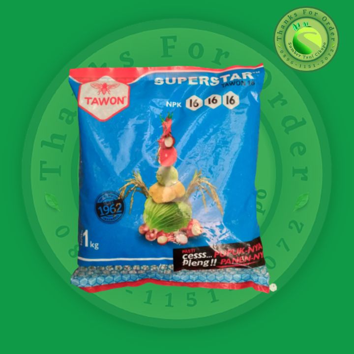 PUPUK NPK CAP TAWON 16 16 16 1KG KEMASAN PABRIK | Lazada Indonesia