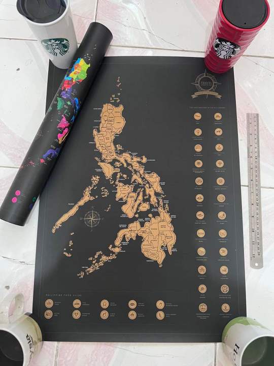 High Quality Philippines and World Scratch Map | Lazada PH