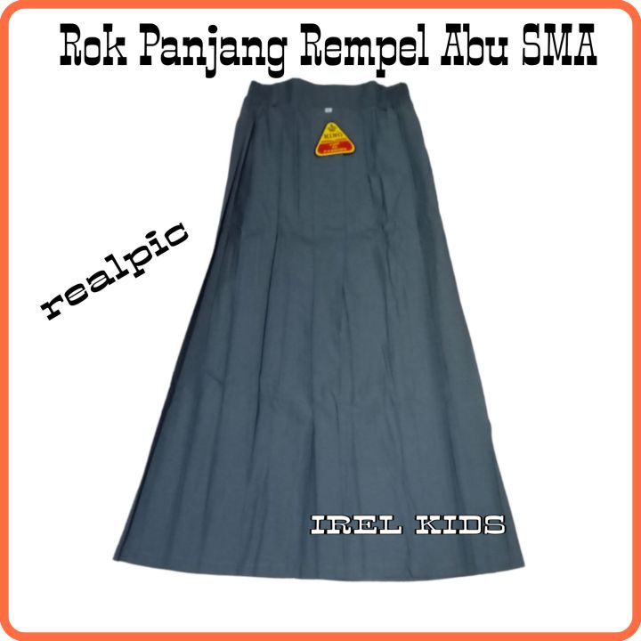Rok Panjang Rempel Abu SMA Rok Seragam Sekolah | Lazada Indonesia
