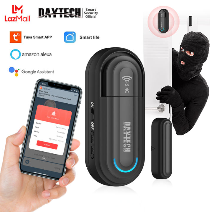 DAYTECH Tuya เซ็นเซอร์ประตูผ่าน WiFi อัจฉริยะ Door ,Windows SENSOR อัจฉริยะเชื่อมต่อหน้าต่าง ...