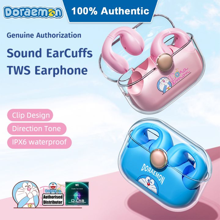 100% Authentic Doraemon Wireless Earbuds EarCuffs HIFI Sound Noise ...
