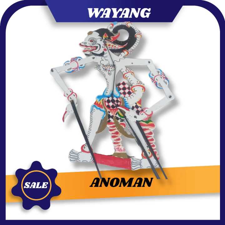 WAYANG ANOMAN/HANUMAN TOKOH WAYANG KULIT MAINAN WAYANG BAHAN KERTAS ...