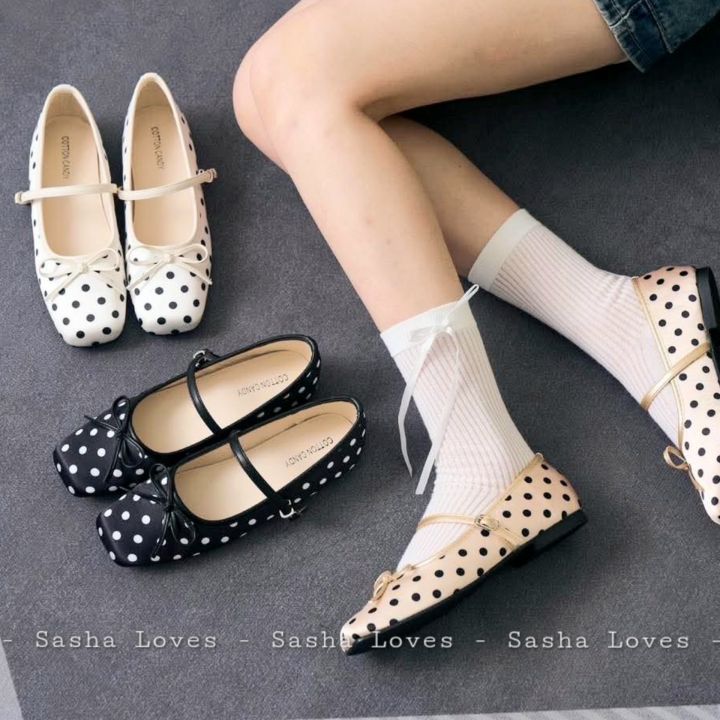 Sasha Loves - Bangkok Cotton Candy Step Polka Dots Flat Shoes 883519 ...