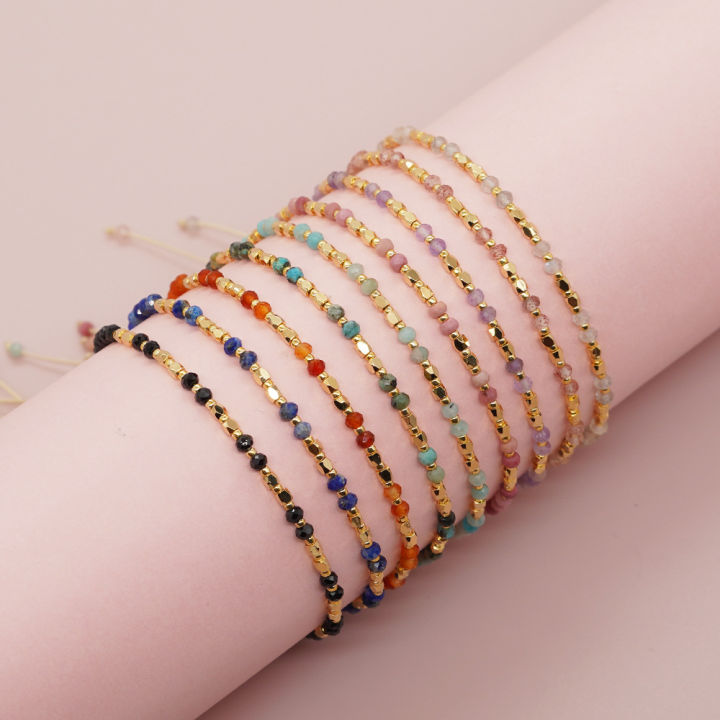 Go2boho Boho ลูกปัด braclelet หินกึ่ง pecious สำหรับผู้หญิงทำด้วยมือรักษาหินกองทอเครื่องประดับ ...