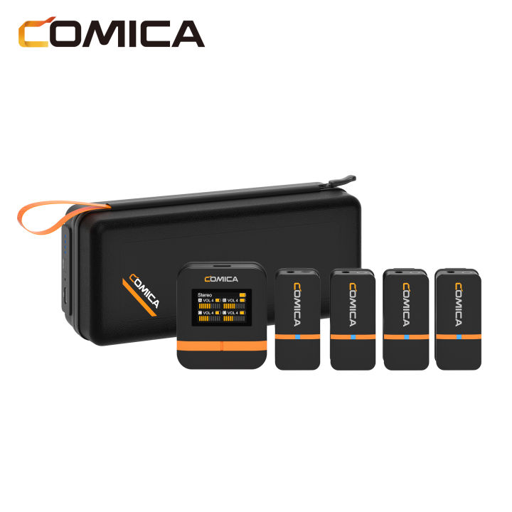 Comica Vimo Q 4-Channel Wireless Microphone with AI Denoise Condenser ...
