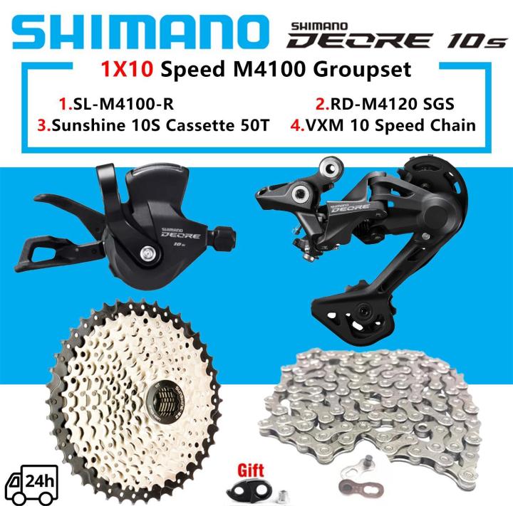 Shimano Deore M4100 10 Speed Groupset 1X10 Speed MTB Shifter Rear ...