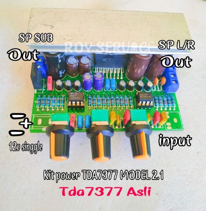 Kit Driver Power TDA7377 2.1 Lengkap Heatsink / Kit Driver TDA7377 2.1 ...