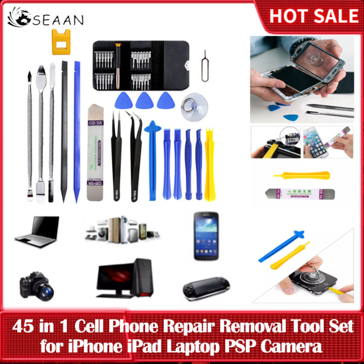 45 In 1 Cell Phone Repair Tool Opening Screwdriver Set For IPhone IPad ...
