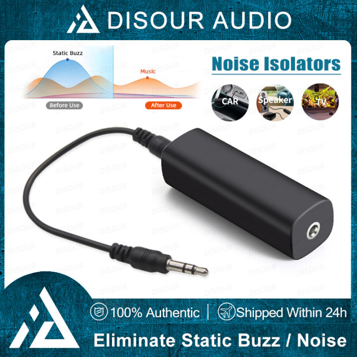 Audio Ground Loop Isolator 3.5mm AUX Stereo Noise Eliminator Speaker ...