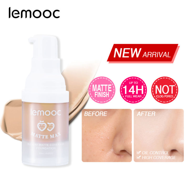LEMOOC Foundation Liquid Concealer Foundation Full Coverage Oil Control ...
