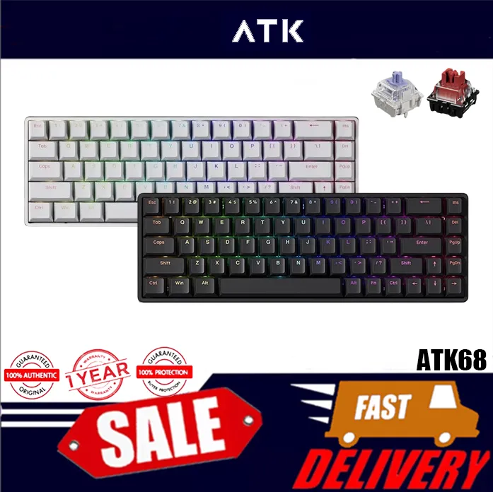 ATK ATK68/ATK68 V2 Game Keyboard Magnetic Switch, Aluminum Alloy Mechanical Keyboard, Quick ...