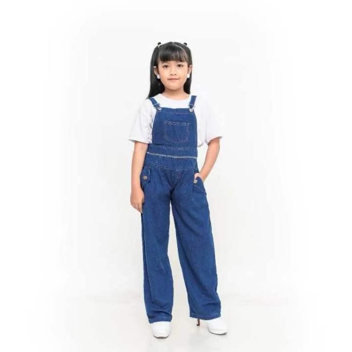 Overall Saku / Overall Jeans Panjang Anak / Baju kodok Anak JUMPSUIT ...