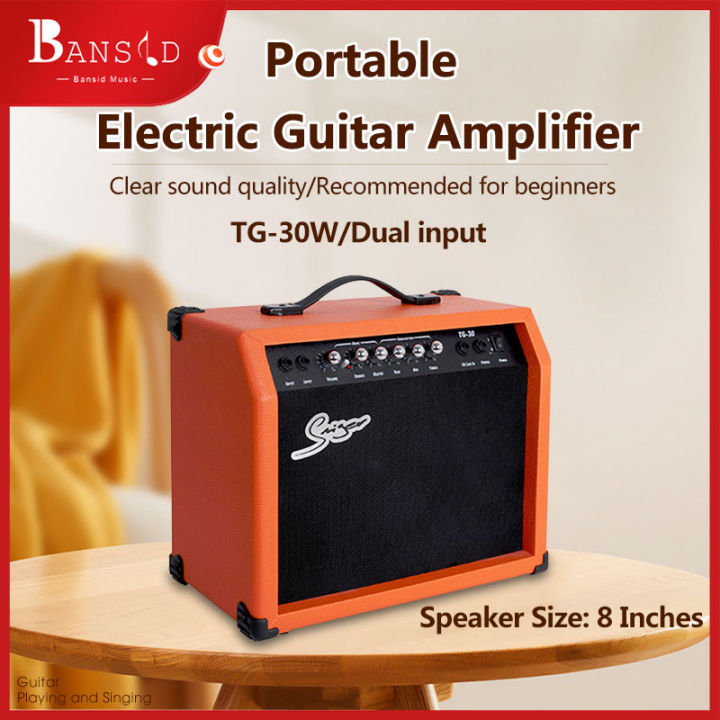 Electric Guitar Amplifier 15/30 Watt Electric Guitar Amp with Distortion Effects and Speakers ...