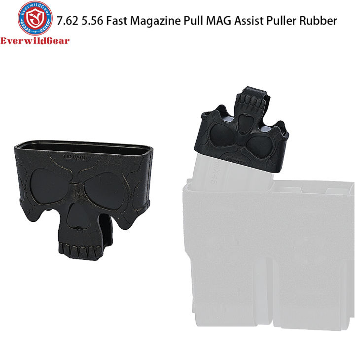 Tactical 5.56 7.62 Skull Rubber Magazine Assist Cage Loop Pouch Mag ...