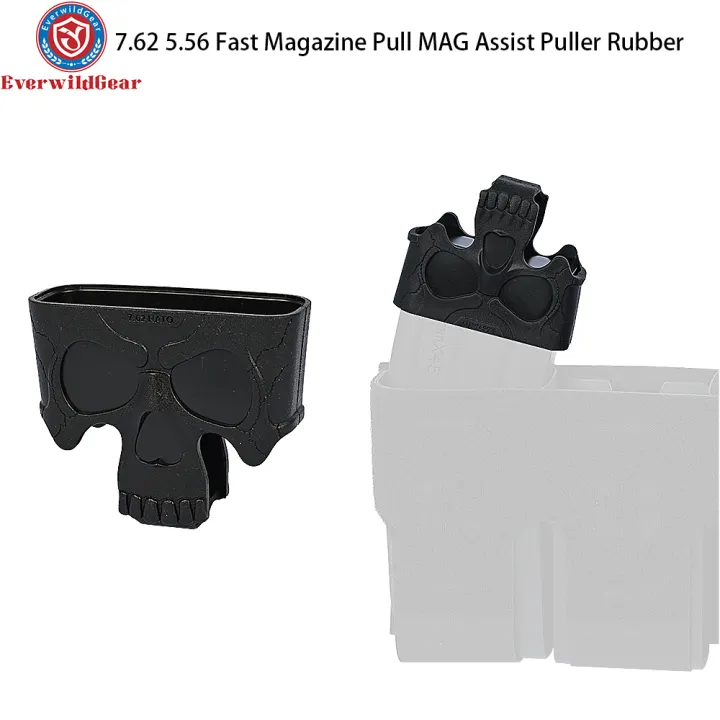 Tactical 5.56 7.62 Skull Rubber Magazine Assist Cage Loop Pouch Mag ...