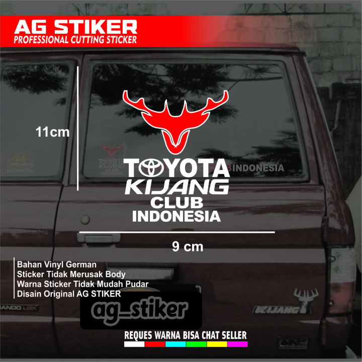 Stiker TKCI TOYOTA KIJANG CLUB INDONESIA Sticker mobil | Lazada Indonesia
