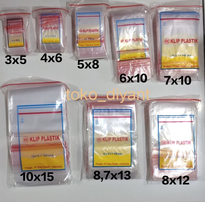 Plastik Klip 3x5-4x6-5x8-6x10-7x10-8x12-8.7x13-10x15 Klip bening Klip ...
