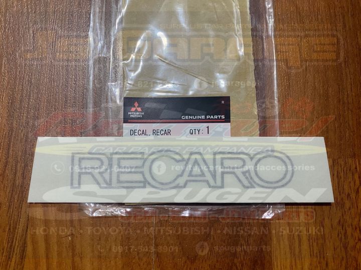 Genuine Mitsubishi Recaro door glass label | Lazada PH
