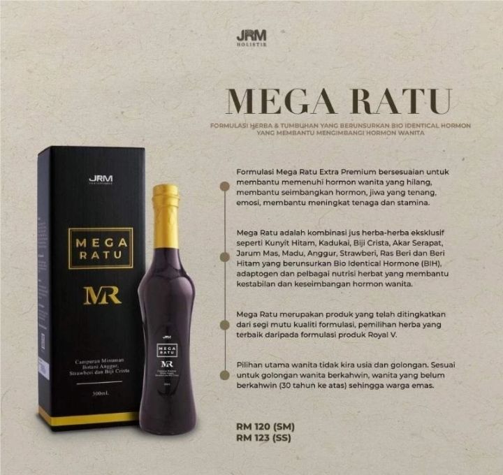 JRM Formulasi Mega Ratu 300ml Jamu Ratu Malaya | Lazada