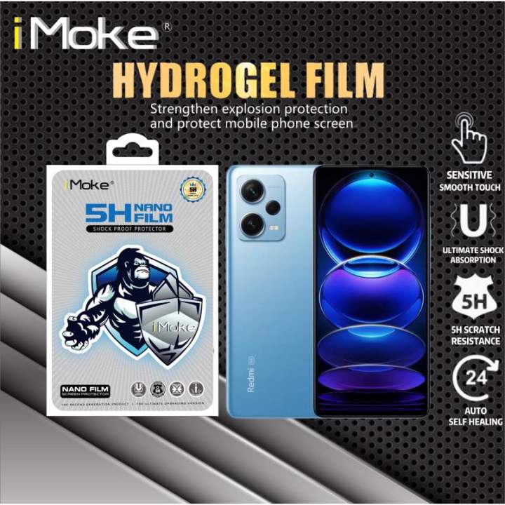iMoke Hydrogel Film for Redmi Note 12 with with 4G / Redmi Note 12 5G / Redmi Note 12 Pro+ 5G ...