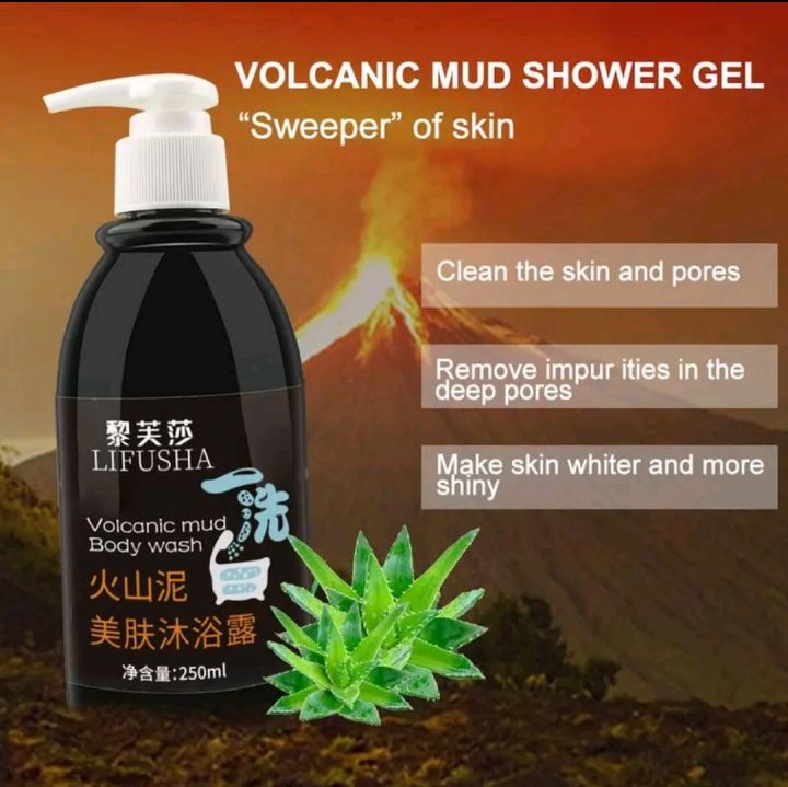 LIFUSHA Volcanic Mud Body Wash /Shower Gel Moisturizing and Deep ...