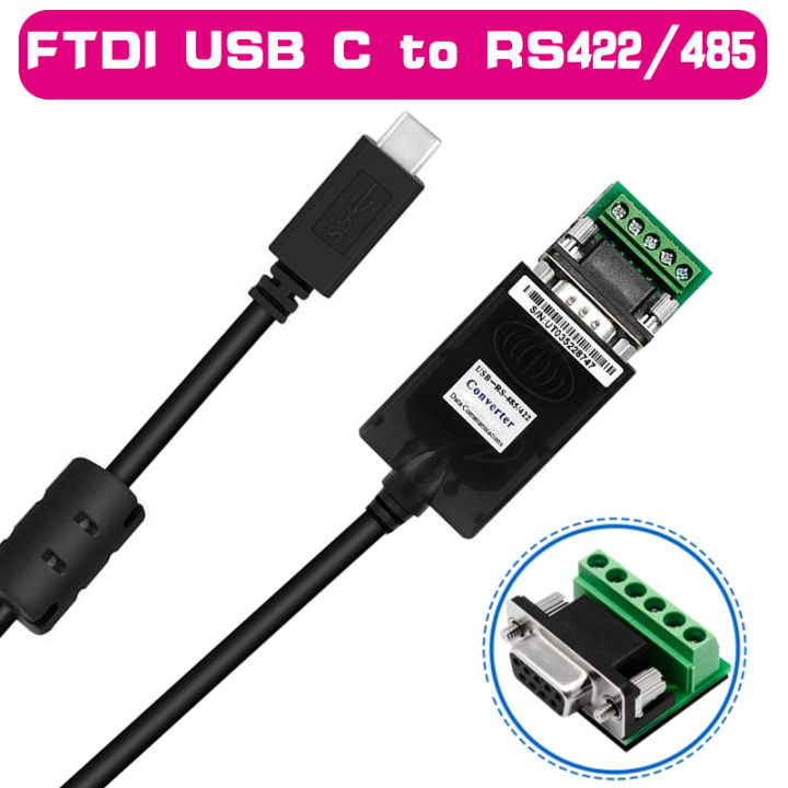 FTDI Chip Type C to RS422 RS485 Serial Port Converter Adapter Cable USB C to RS422 RS485 cable ...