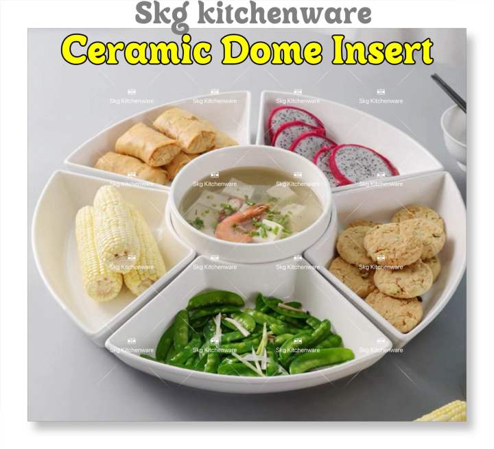 Ceramic Dome Serving Insert Replacement Dome Set Insert Round Edge Bowl ...