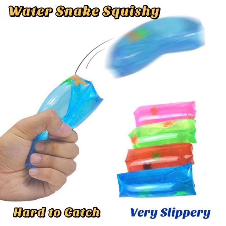 Water Wriggler - Water Snake Squishy Toy- Slippery, Difficult to Catch ...