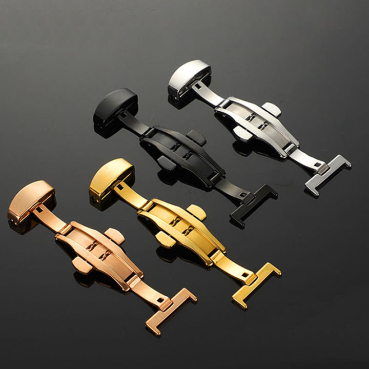 18mm Automatic Pop-up Butterfly Watch Clasp Stainless Steel Strap ...