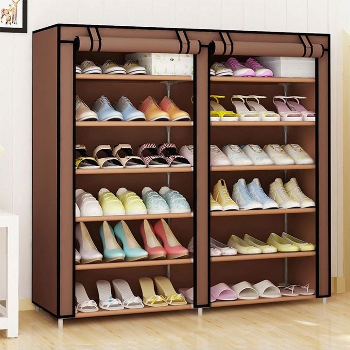 Okasumi Double Row 6-Layer Multifunctional Shoe Rack Organizer ...