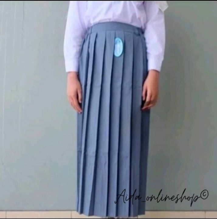 rok abu2 SMP&SMA full rempel/Maxi abu2 full rempel/SERAGAM sekolah anak ...