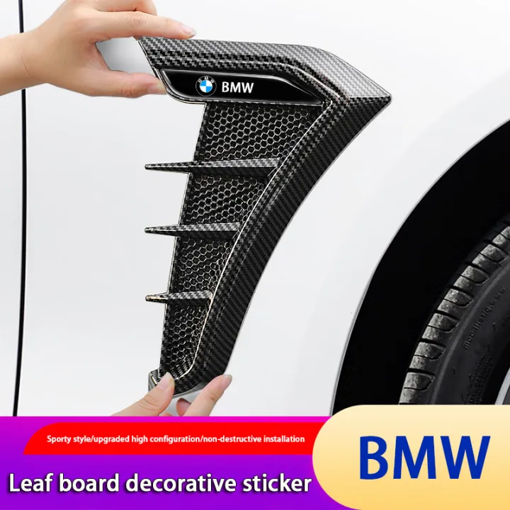 2Pcs Car Styling 3D Shark Gill Car Side Fake Vent Sticker Car Exterior ...