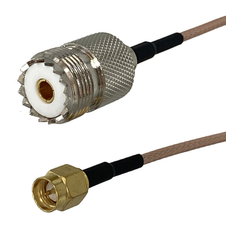 RG316 RG58 UHF PL259 SO239กับปลั๊ก SMA ตัวผู้และตัวเมียสายจัมเปอร์โคแอ ...