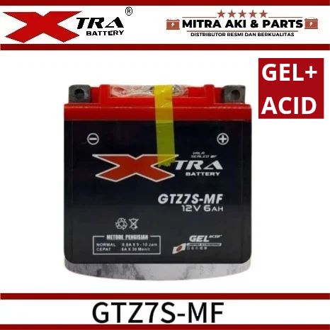 aki XTRA BATTERY aki motor VARIO TECHNO CBS 125 TYPE GTZ7S MF aki ...