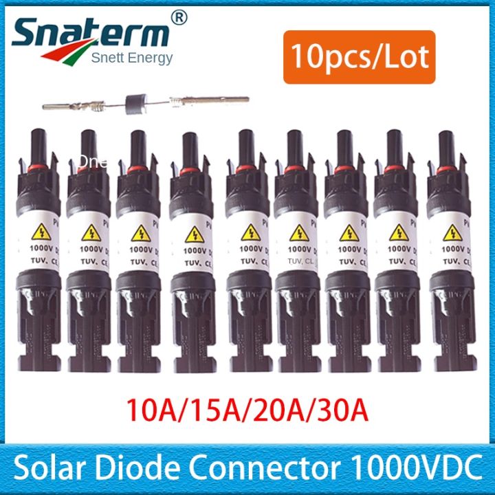 Newly 10A 15A 20A 30A Solar DC Diode Plug Connector For PV System Solar ...