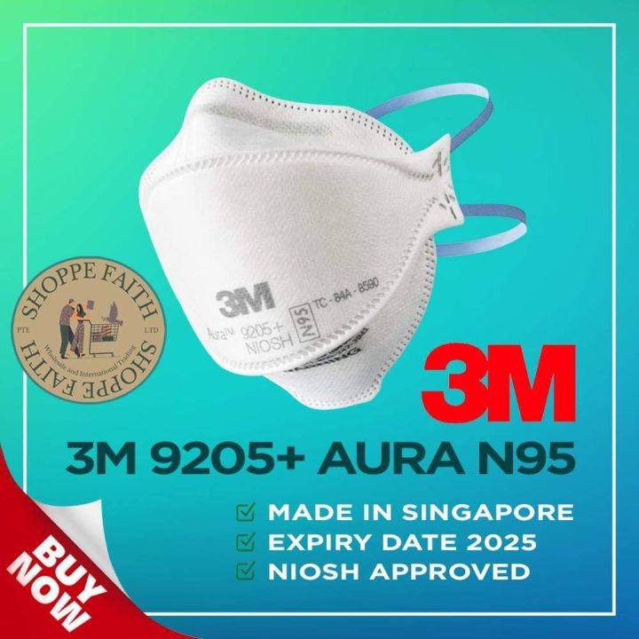 READY STOCK 3M™ Aura™ Series Particulate Respirator 9205+ / 9320A ...
