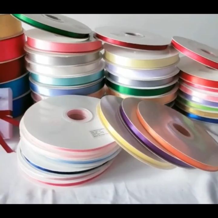 25 Yard Satin Ribbon Roll 10/20mm Gift Wrapping Flower Crafting ...