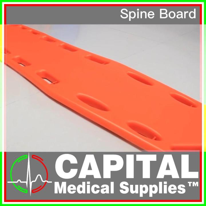 Medical Rescue Spinal Board, Spine Board with Strap Color Red Plastic ...
