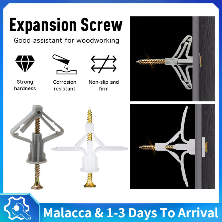 100PCS Butterfly Wall Plug Expansion Screw Aircraft Screw Wall Plug 50 ...