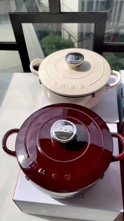 SMEG pot 24cm double ear soup pot 4.2L large capacity household soup ...
