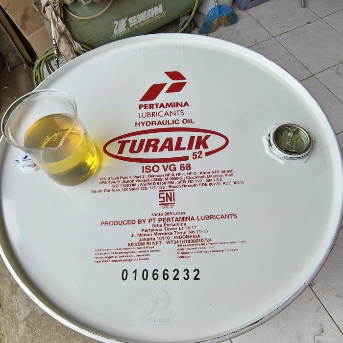 oli hidrolik hydraulic Turalik 43 48 52 ISO VG 32 46 68 eceran kemasan 1L dan 5L | Lazada Indonesia