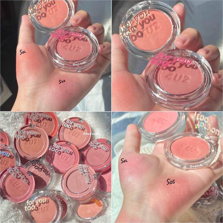 4U2 FOR YOU TOO SHIMMER BLUSH - บลัชออนเนื้อชิมเมอร์ | Lazada.co.th