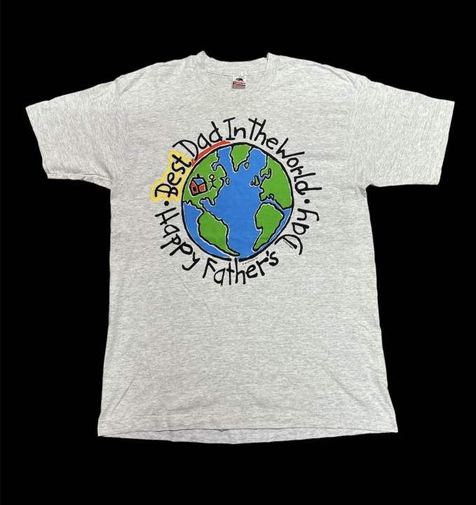 VTG HAPPY FATHER’S DAY. BEST DAD IN THE WORLD Second hand T-shirts 🌎 ...