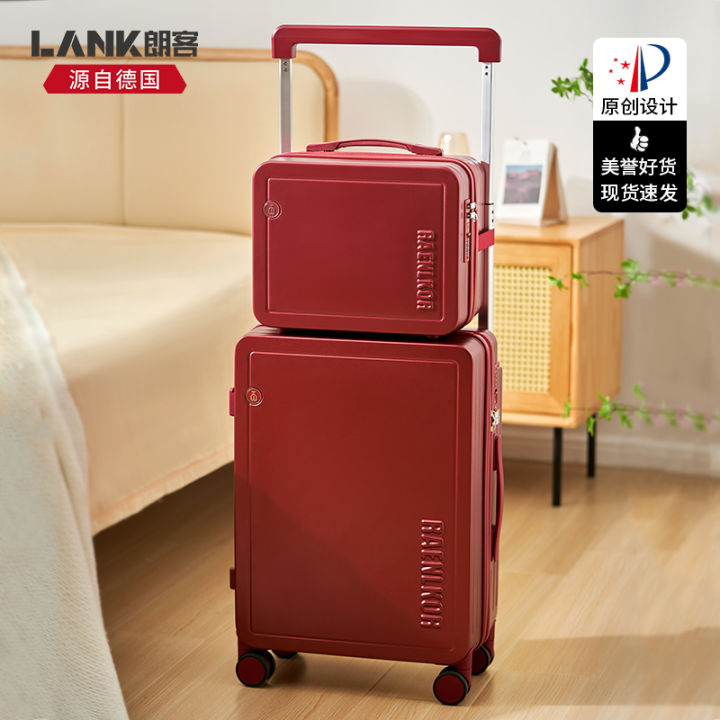 Langke Red Luggage Suitcase Set Wide Trolley Female 20-Inch New Arrival ...