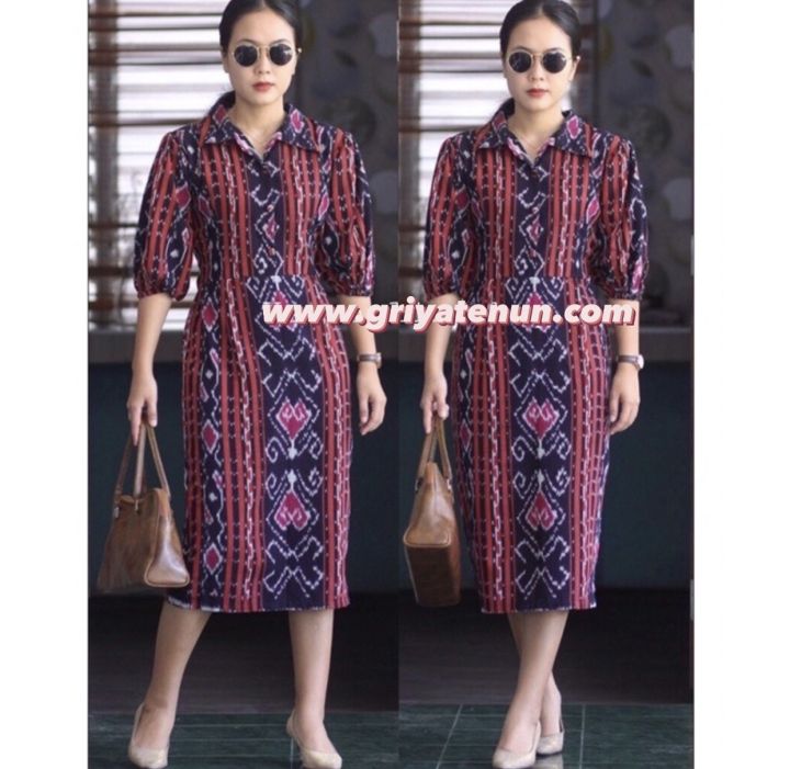 CASANDRA DRESS TENUN TROSO ORIGINAL JEPARA | Lazada Indonesia