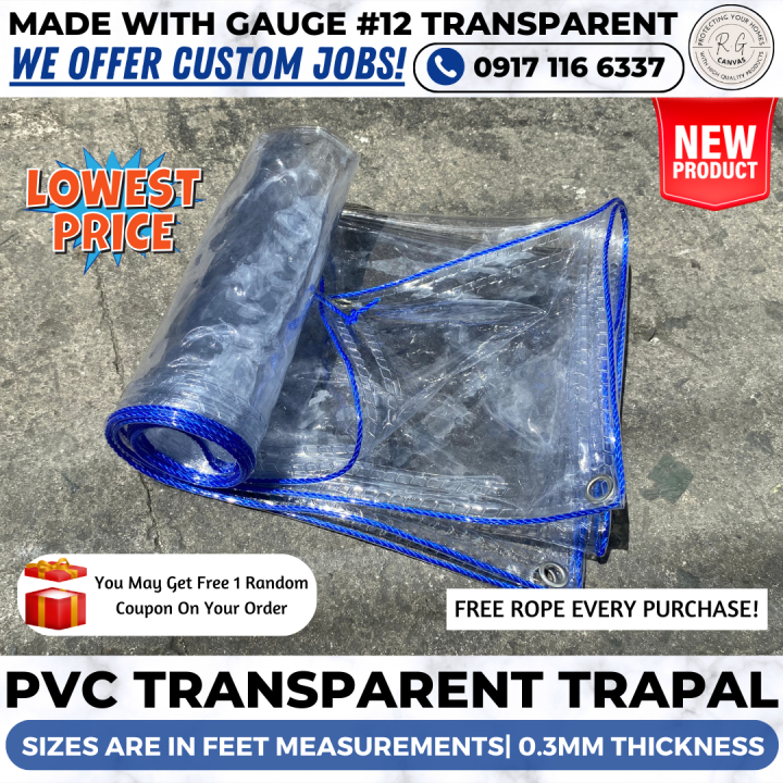 PVC Transparent Trapal 4x2 4x3 4x4 4x5 4x6 4x7 4x8 4x9 4x10 4x12 ...