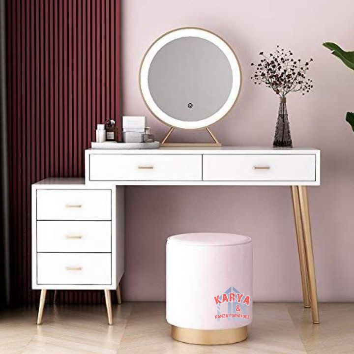 Meja Rias Meja makeup minimalis susun plus kaca Biasa dan kursi sofa ...